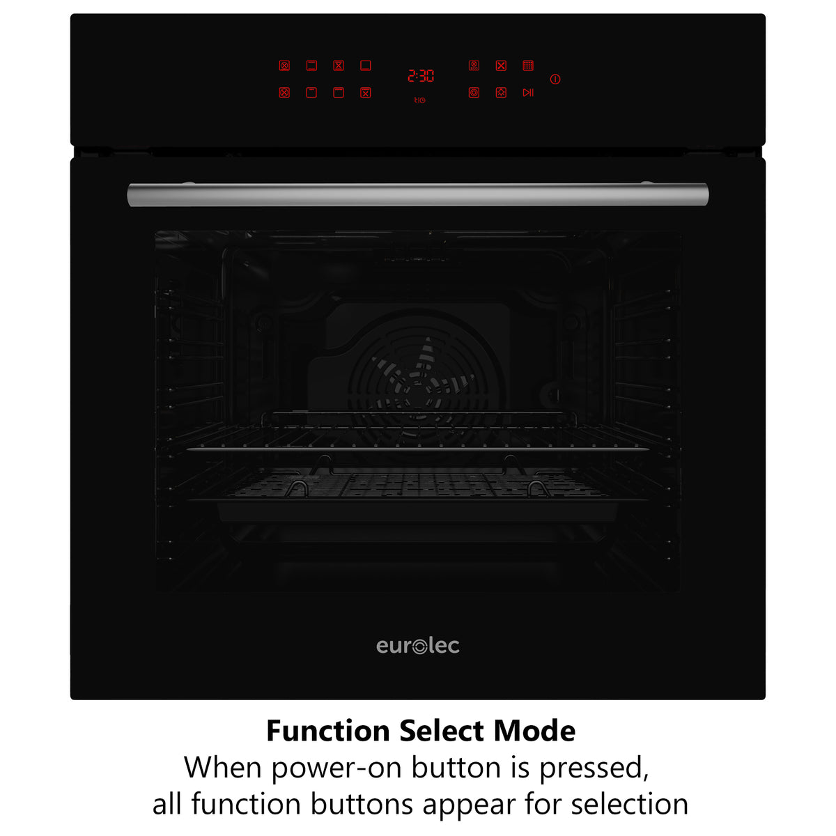 Eurolec 60cm Pyrolytic 13-Function Self Cleaning Built-in Oven OV-PY36 ...